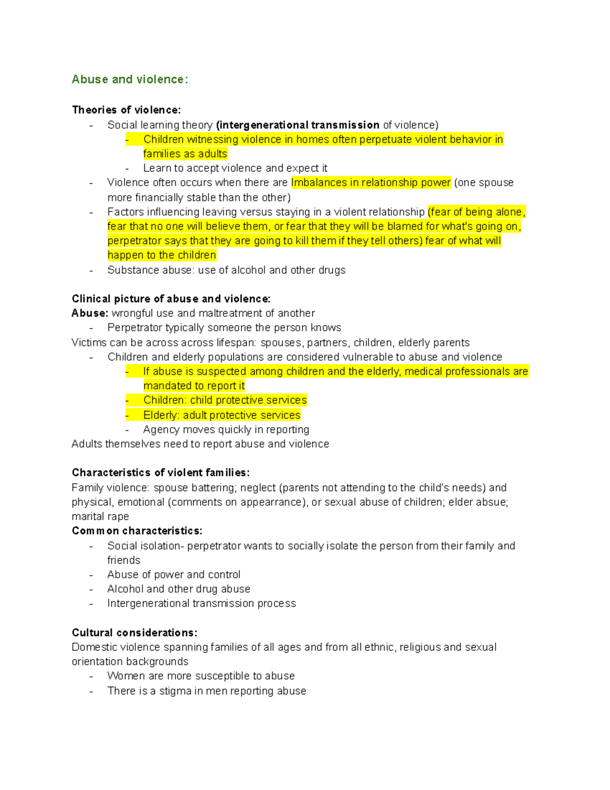 Psych exam 3 study guide - Abuse and violence: Theories of violence ...