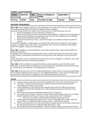 Toaz - Semetral Review - Fortuitous event; liability of the debtor ...