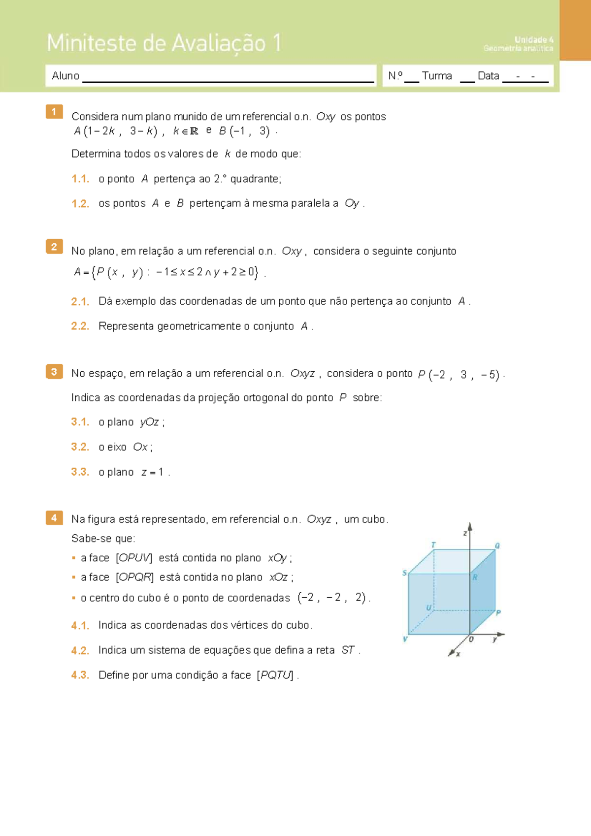 Nema10 cav u4 minit 1 - ficha - Considera num plano munido de um ...