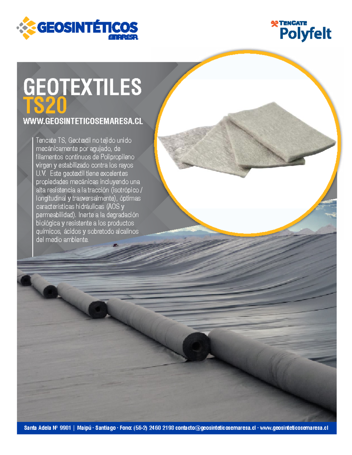Ficha Polyfelt TS20 W - ####### Santa Adela Nº 9901 | Maipú · Santiago · Fono: (56-2) 2460 2198 ...