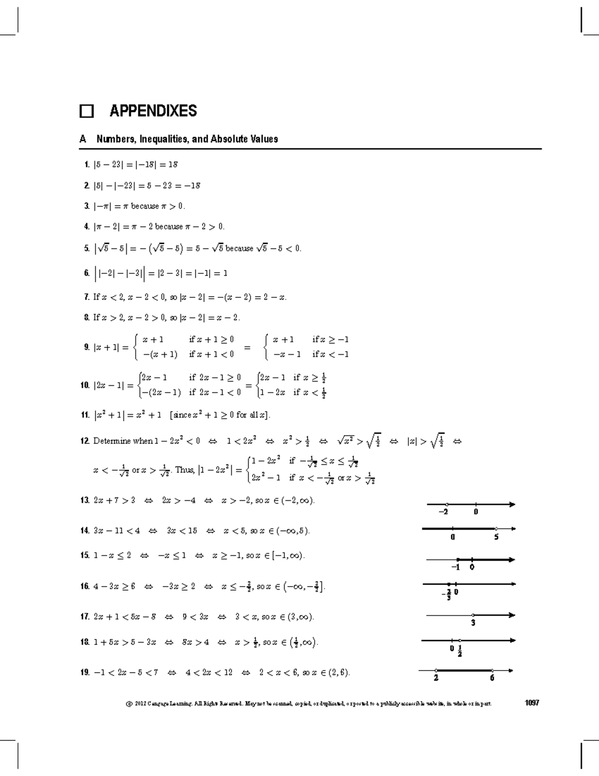 Appendices CSM - APPENDIXES A Numbers, Inequalities, and Absolute ...