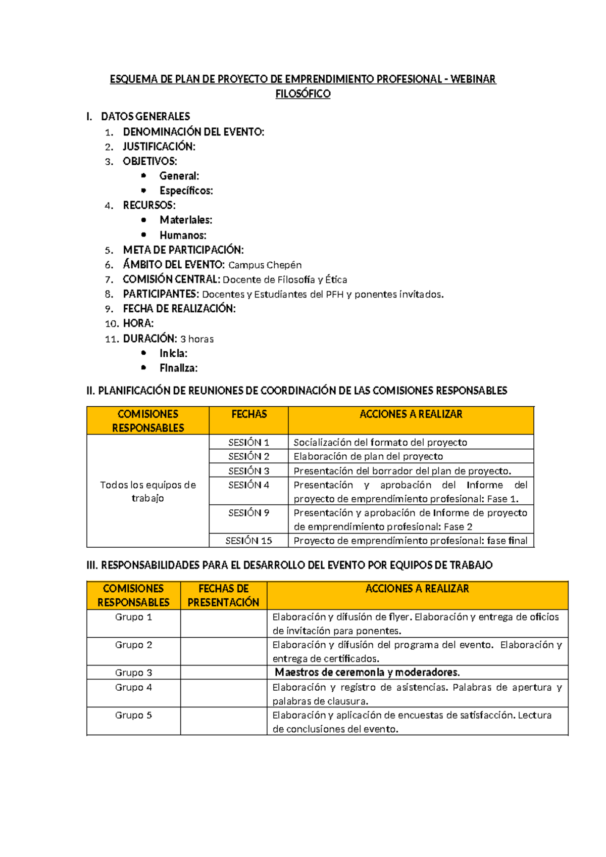 Formato para proyecto de emprendimiento profesional- Filosofía y ética ...