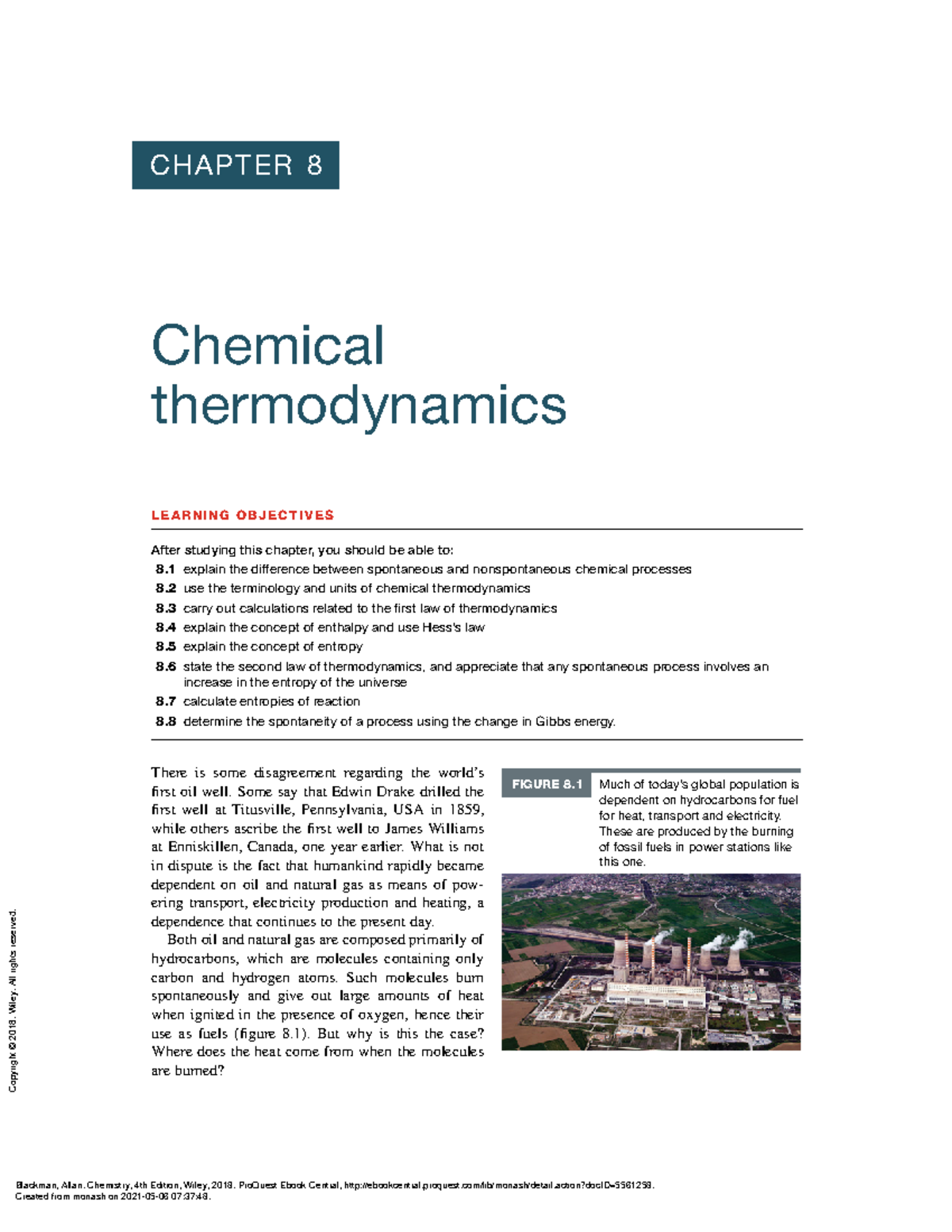 Chemistry 4th Edition - (8 Chemical thermodynamics) - CHAPTER 8 ...