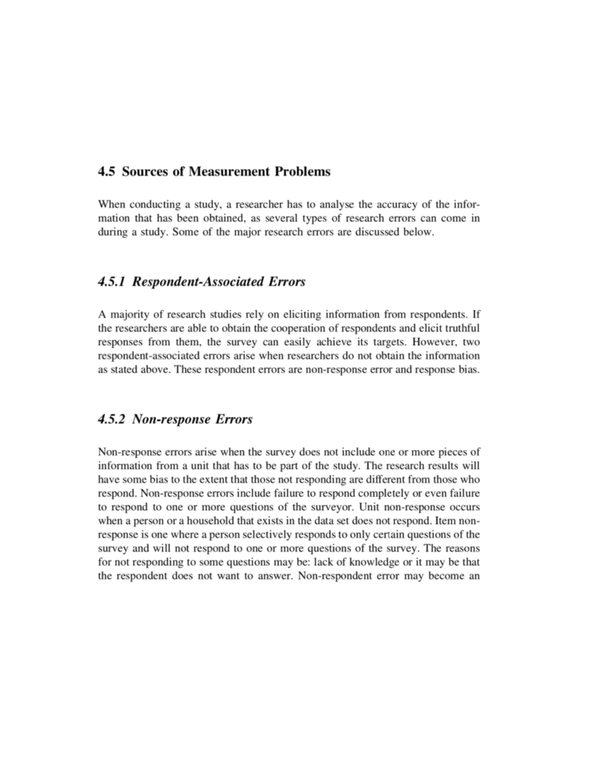 Sources of measurement errors - Business Research - Studocu