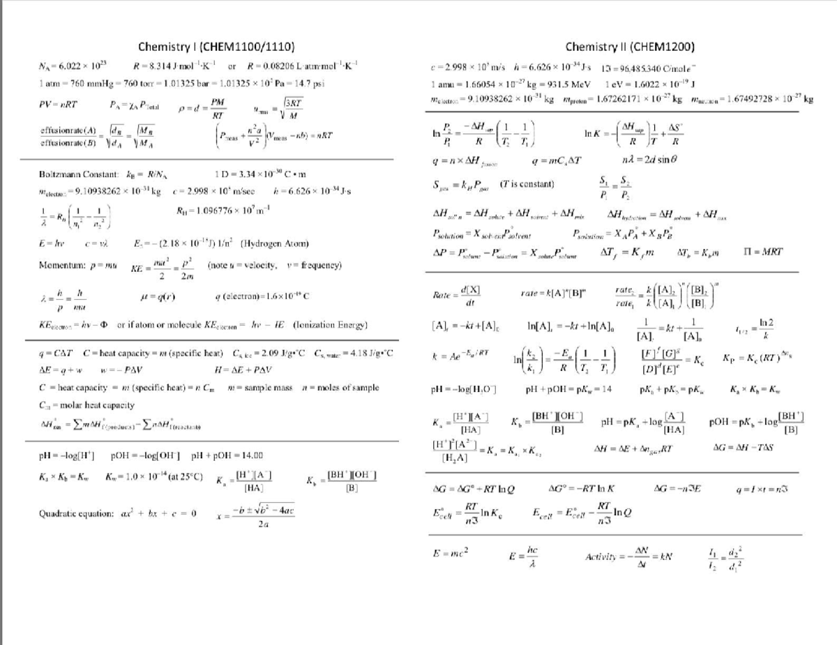 Chem Ref 2 2 Out Of 2 Che 132 Studocu