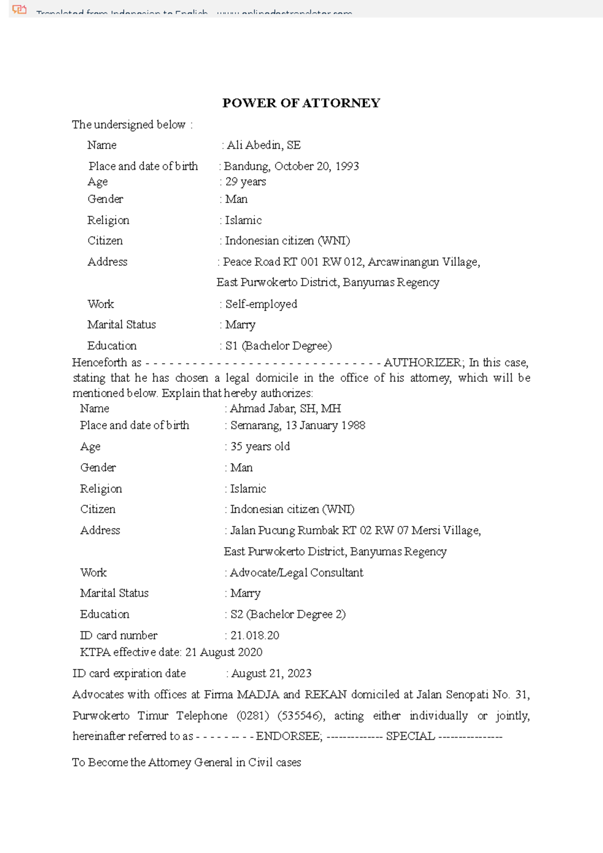 Power of Attorney and merk copyright lawsuit - POWER OF ATTORNEY The ...