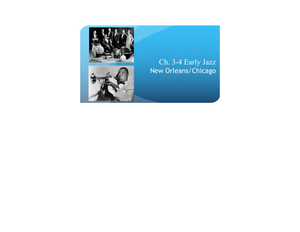History of Jazz - Chapter 1 Notes - History of Jazz – Chapter 1 Notes ...