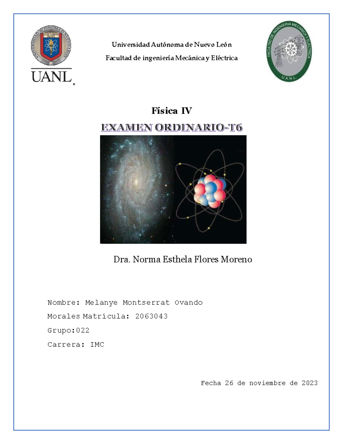 MMOM EO FIV - aksdn aksd - Laboratorio fisica 4 - Universidad Autónoma ...