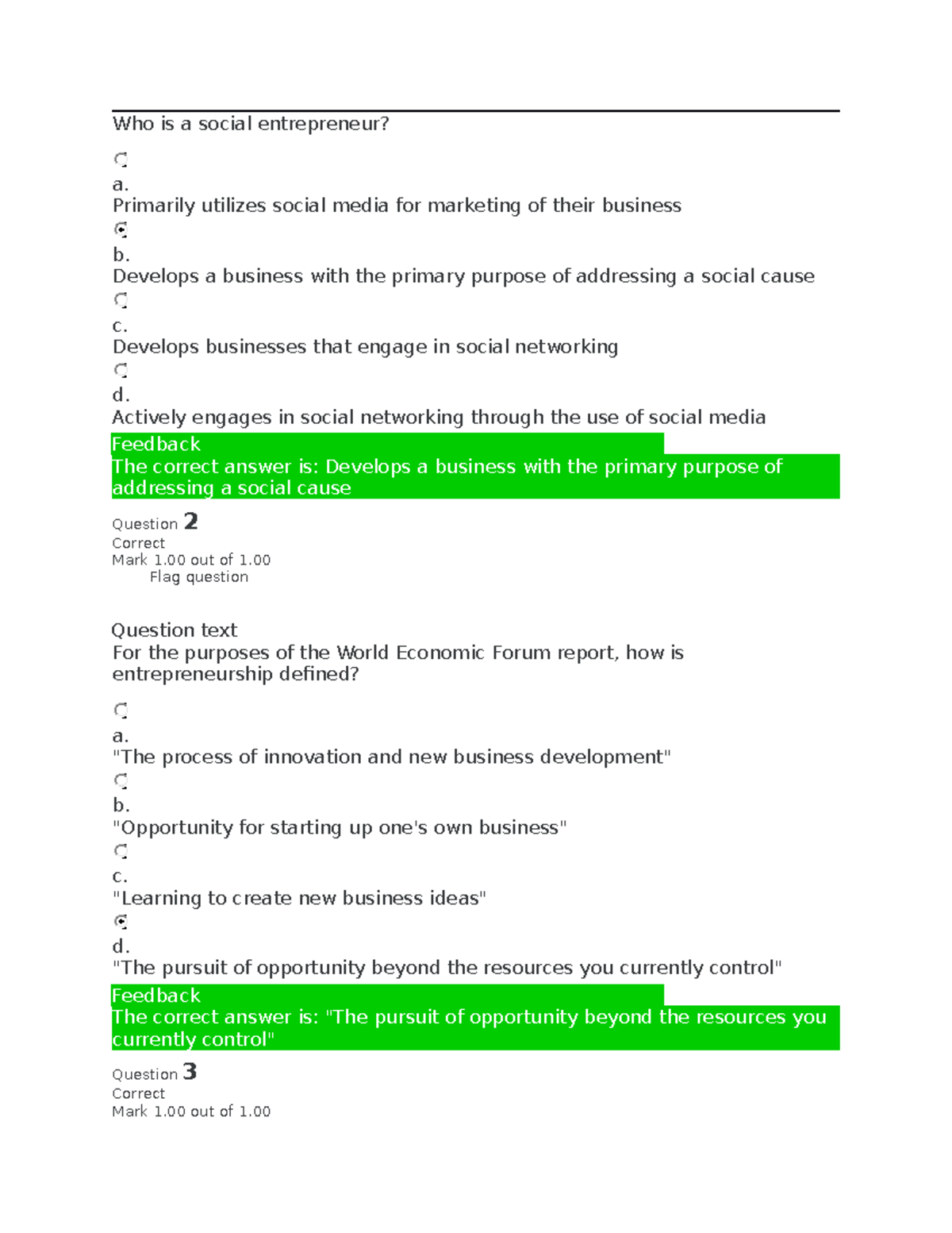 BUS 3303 - Final Review - Entrepreneurship 1 (proctored course) (BUS ...