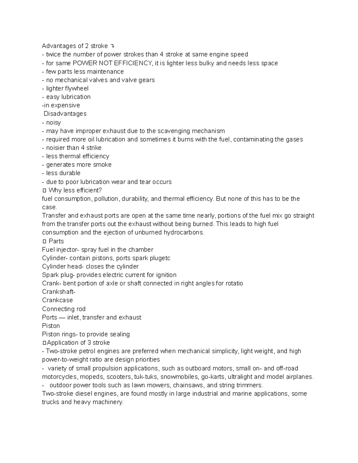2 stroke ⤵ - Lecture notes 1 2 stroke engine - Advantages of 2 stroke ⤵ ...