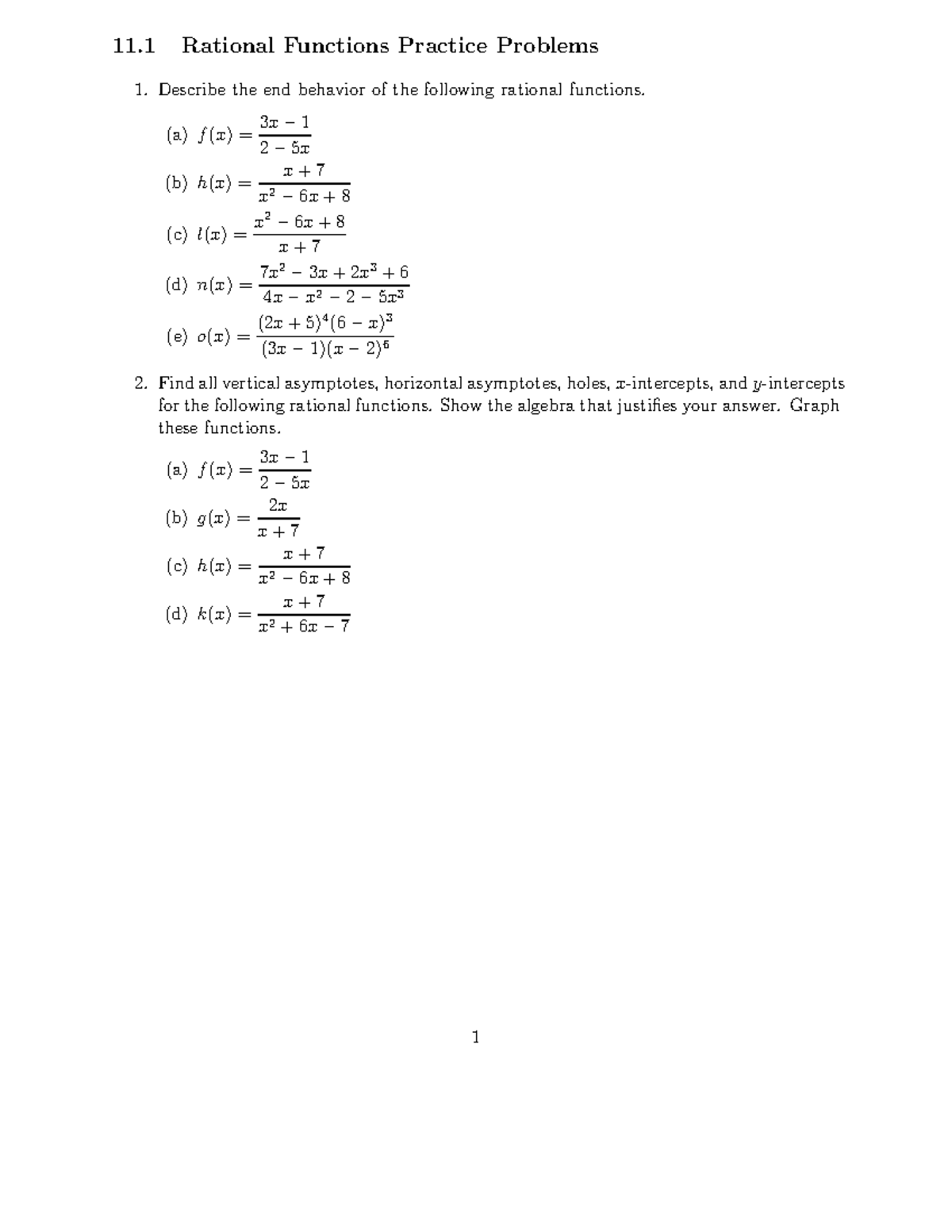 12 Rational Worksheet 11 Rational Functions Practice Problems 12 Rational Worksheet 11 Rational Functions Practice Problems