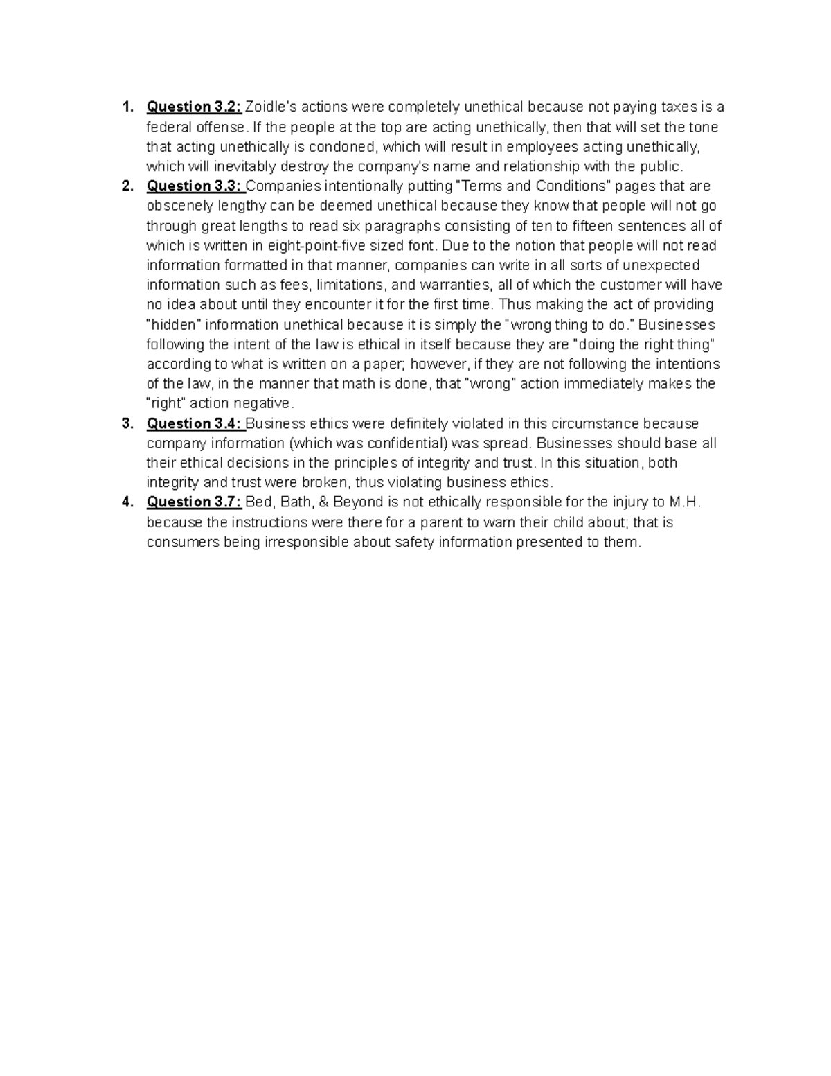 Legal HW - My example of the homework that can act as a blueprint for ...