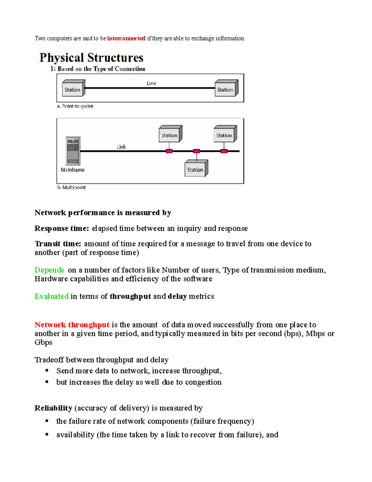Basic terminologies - Lecture notes 1 - Computer Networks - FAST - Studocu