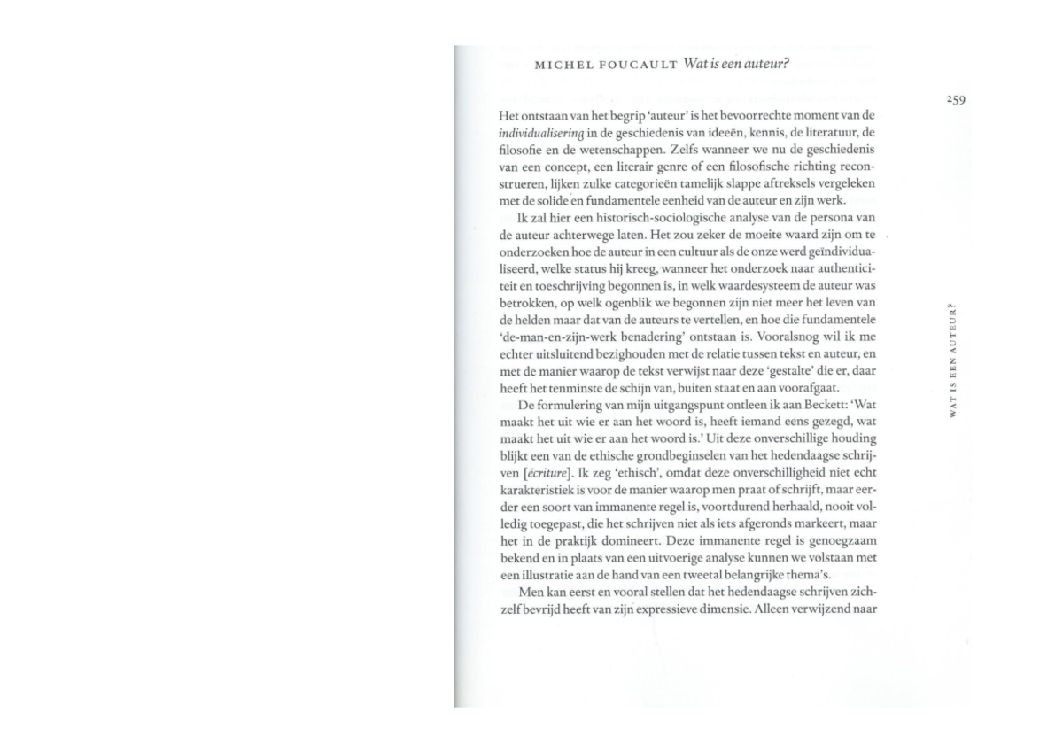 Reader M.Foucault - Wat is een auteur-1 Copy - Algemene ...