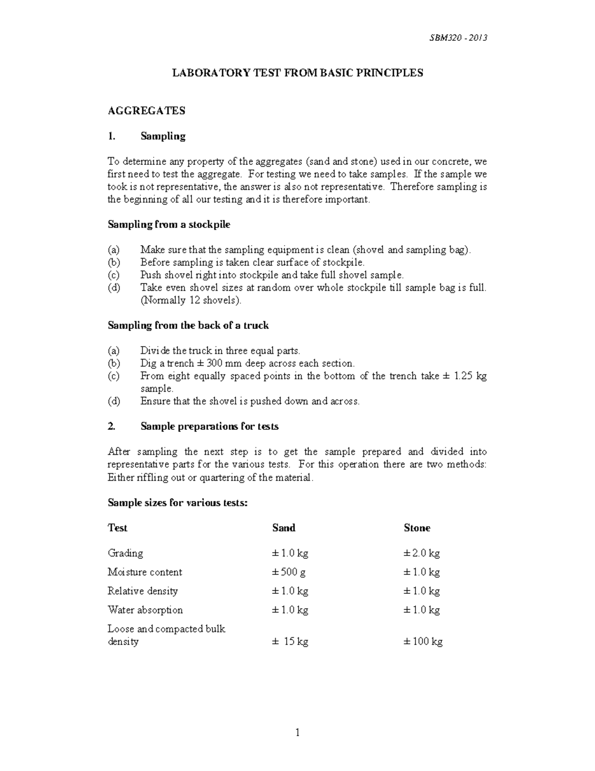 Laboratory TEST FROM Basic Principles - LABORATORY TEST FROM BASIC ...