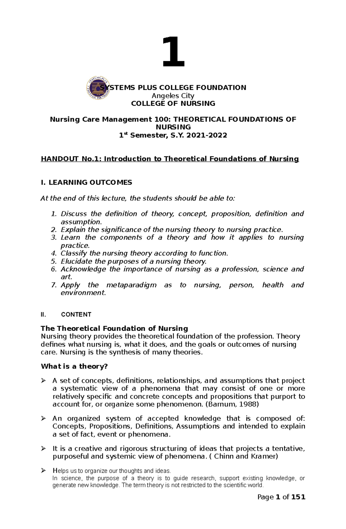 TFN-Reviewer-F - reviewer of nursing student in subj of tfn - 1 SYSTEMS ...