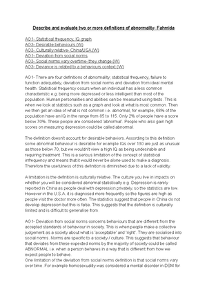 Cognitive Approach of Explaining Depression Essay - Describe and ...