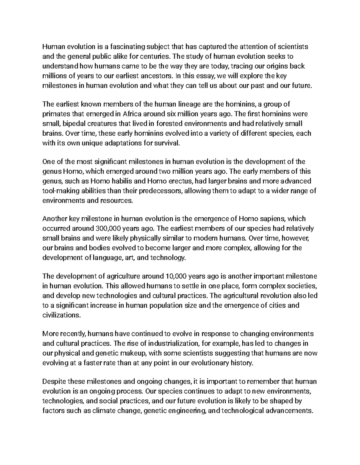 Human evolution - The study of human evolution seeks to understand how ...