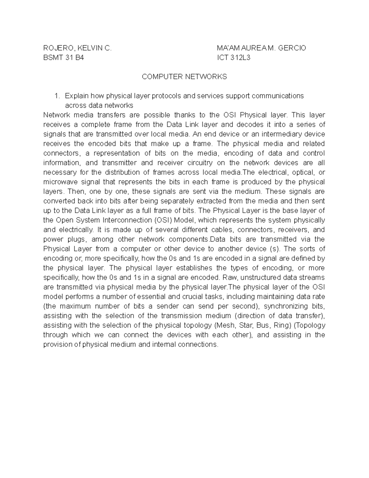 Rojero - Managing budgets. - ROJERO, KELVIN C. MA’AM AUREA M. GERCIO ...