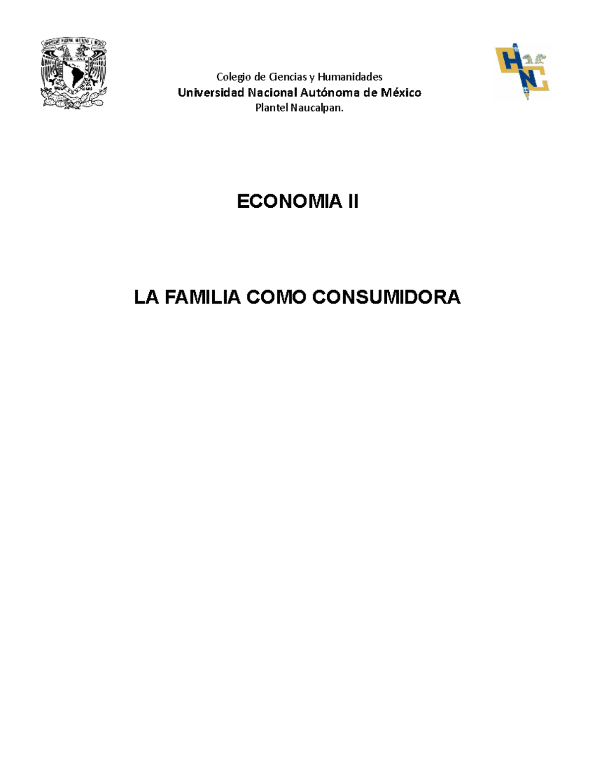 La familia como consumidora - Colegio de Ciencias y Humanidades ...