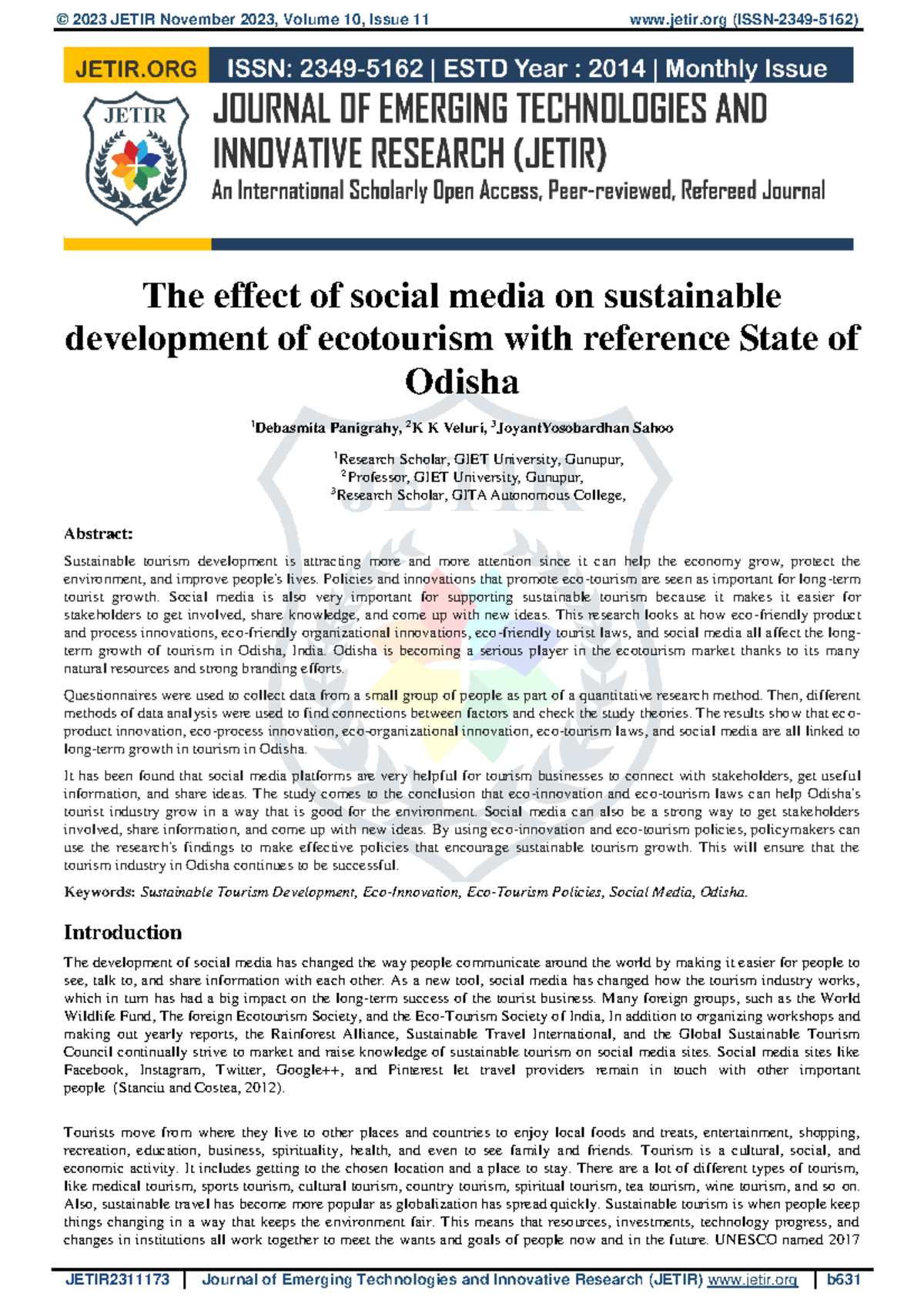 Jetir (paper) - The effect of social media on sustainable development ...