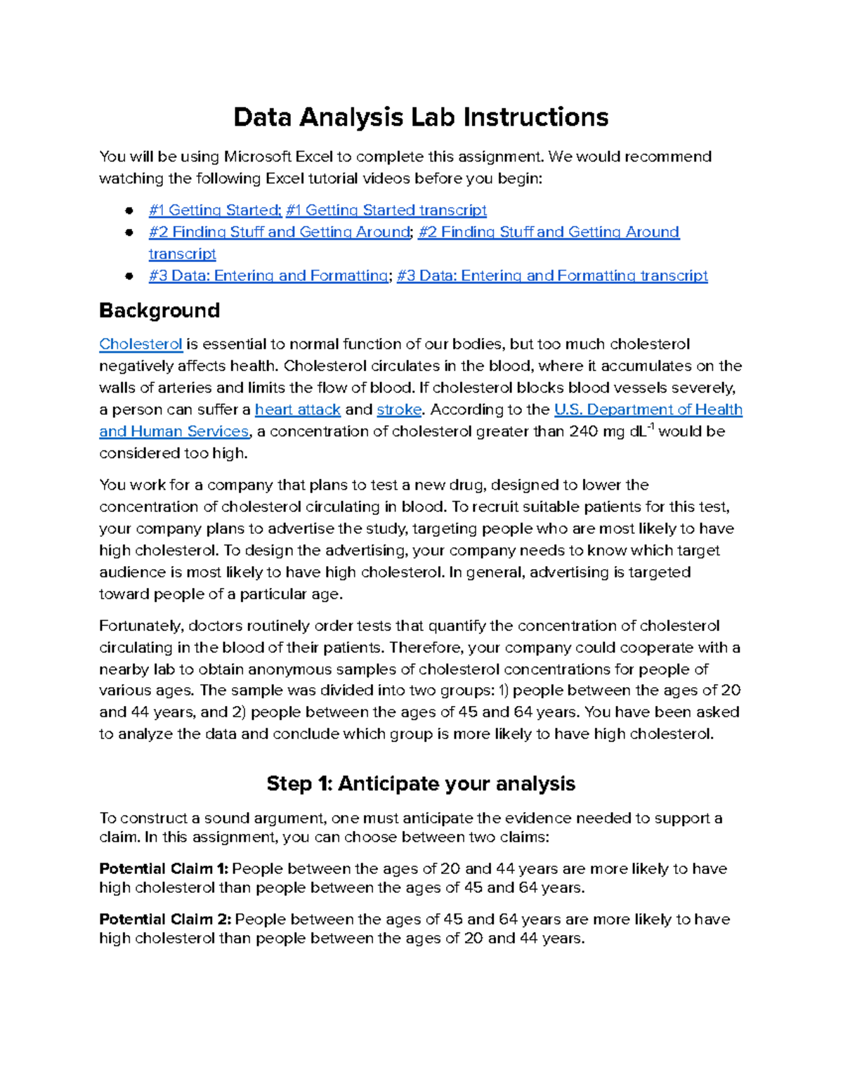 Data Analysis - mission memo (student version) - Google Docs - Data Analysis Lab Instructions ...