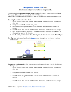 10-Acid Base Investigation - PhET Computer Simulation Activity: Acid ...