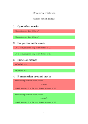 Latexsheet-a4 - Summaries on latex codes - LATEX 2εCheat Sheet Document ...