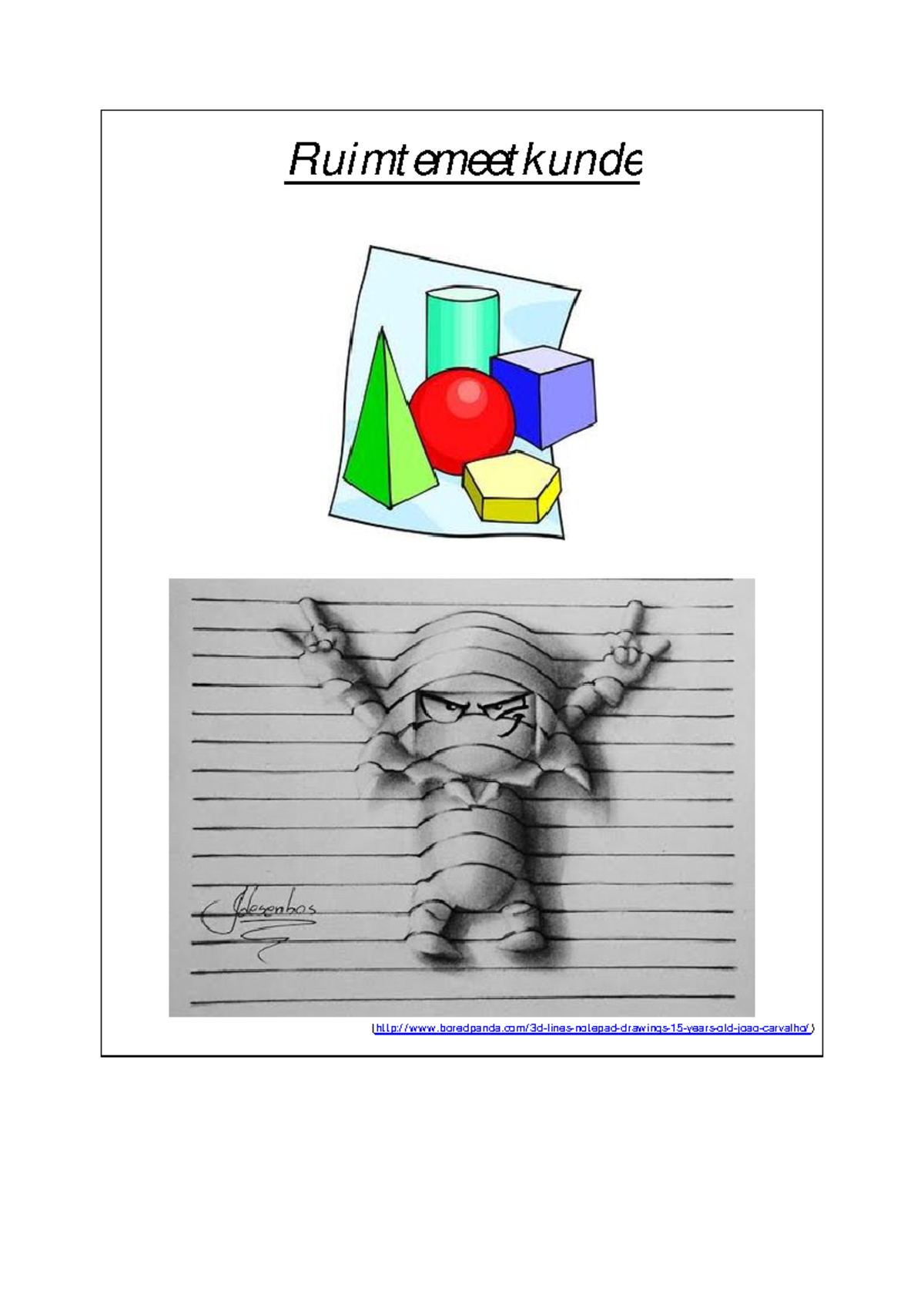 Ruimtemeetkunde - Punten duiden we aan met hoofdletters ( A B ...