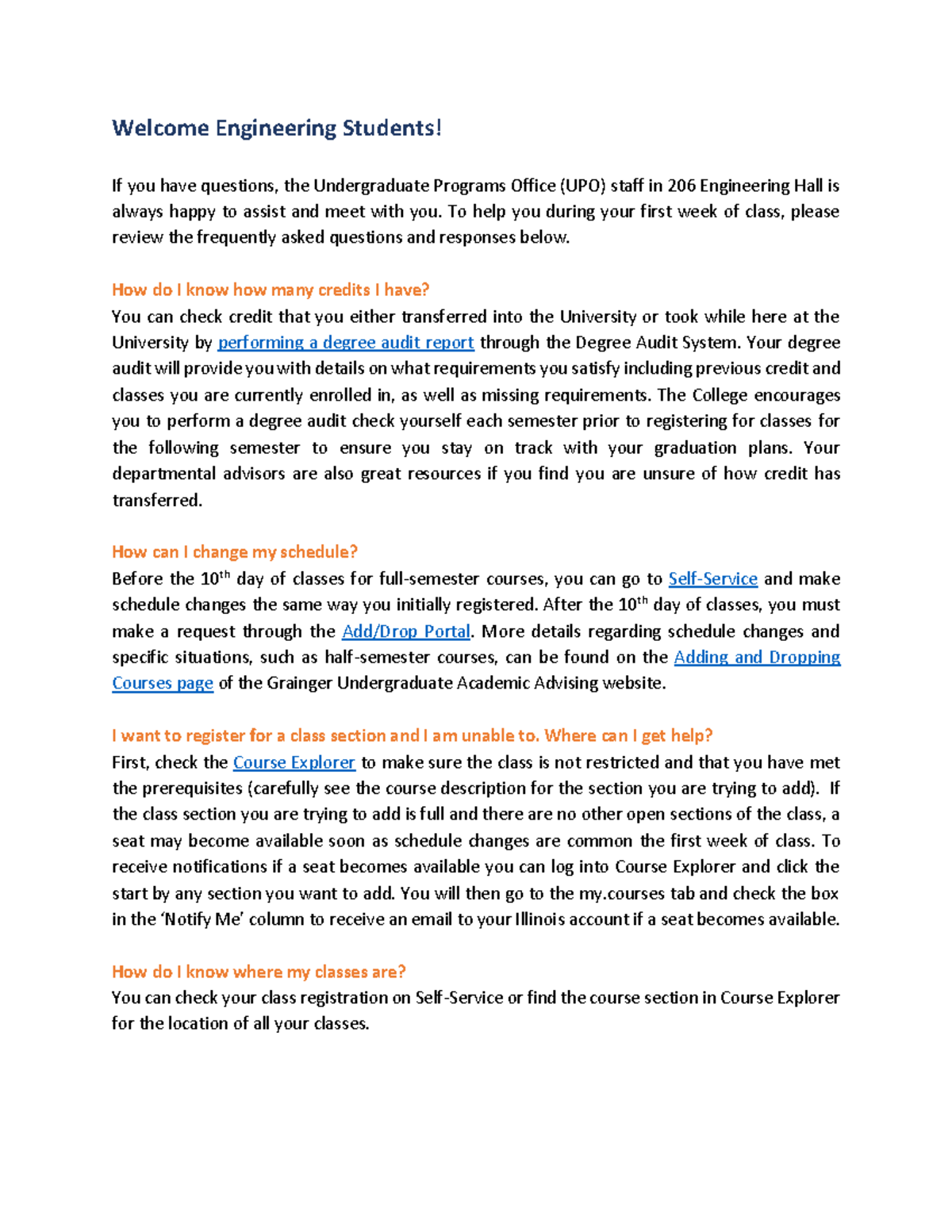 Grainger College of Engineering Helpful Advising Information - Welcome ...