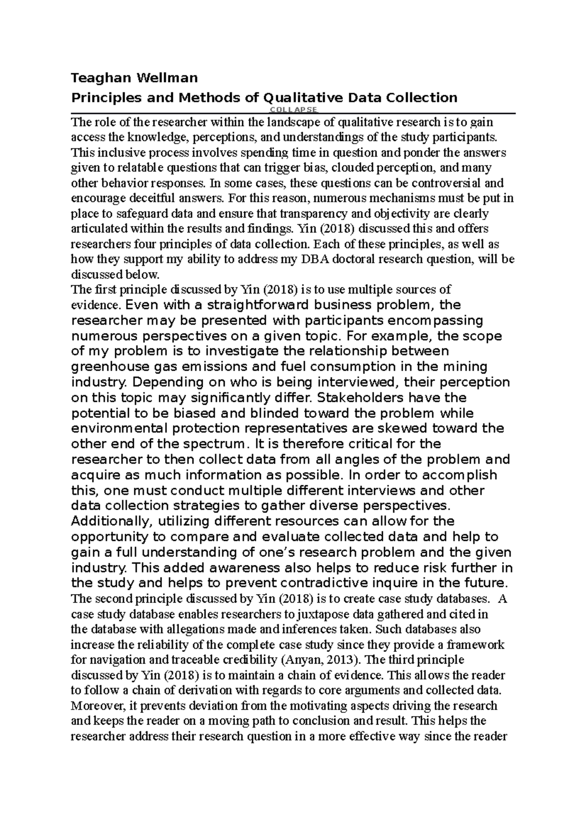 Response-2 - sdfasda - Teaghan Wellman Principles and Methods of ...