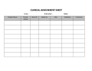 Clinical Sign In Log - PNR155 - Clinical Sign – In Log DATE ...