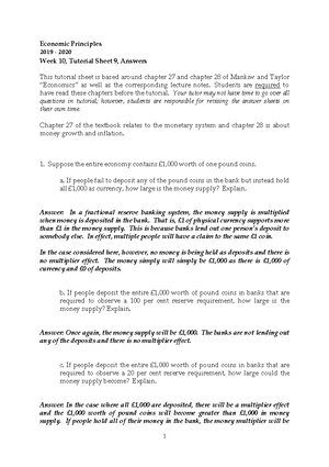 Economic principles sheet 2 - Shuo Wei Economic Principles Week 3, Tutorial Sheet 2 October 2nd ...