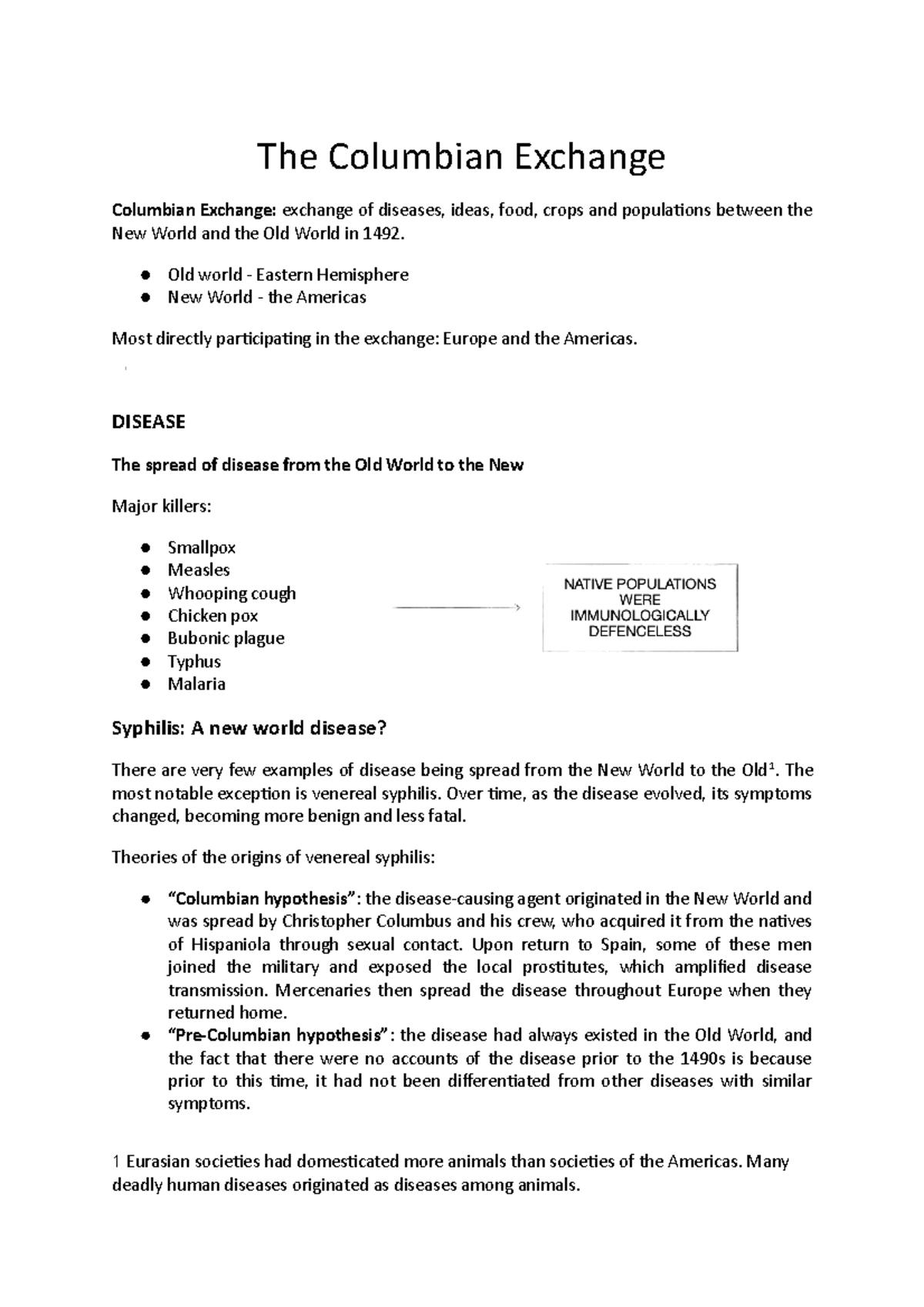 The Columbian exchange - The Columbian Exchange Columbian Exchange ...