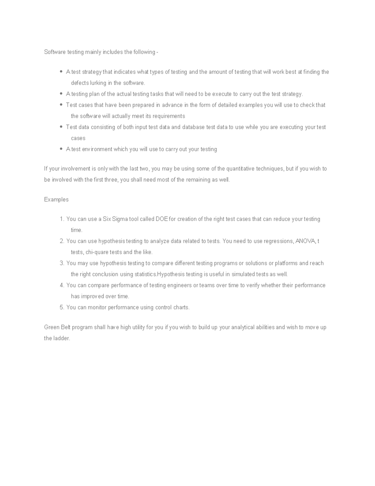 Six Sigma Testing Software Testing Mainly Includes The Following A 2324