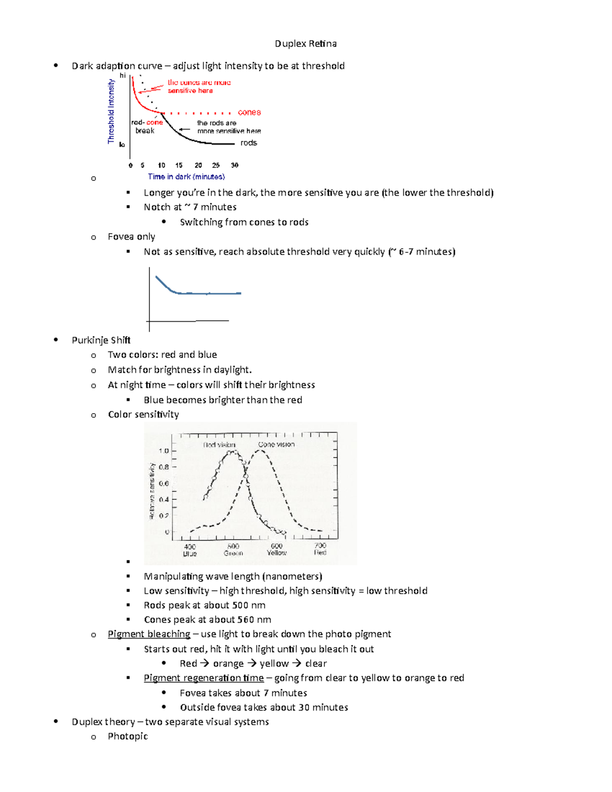 Duplex Retina - Kenneth M. Steele - Duplex Retina Dark adaption curve ...