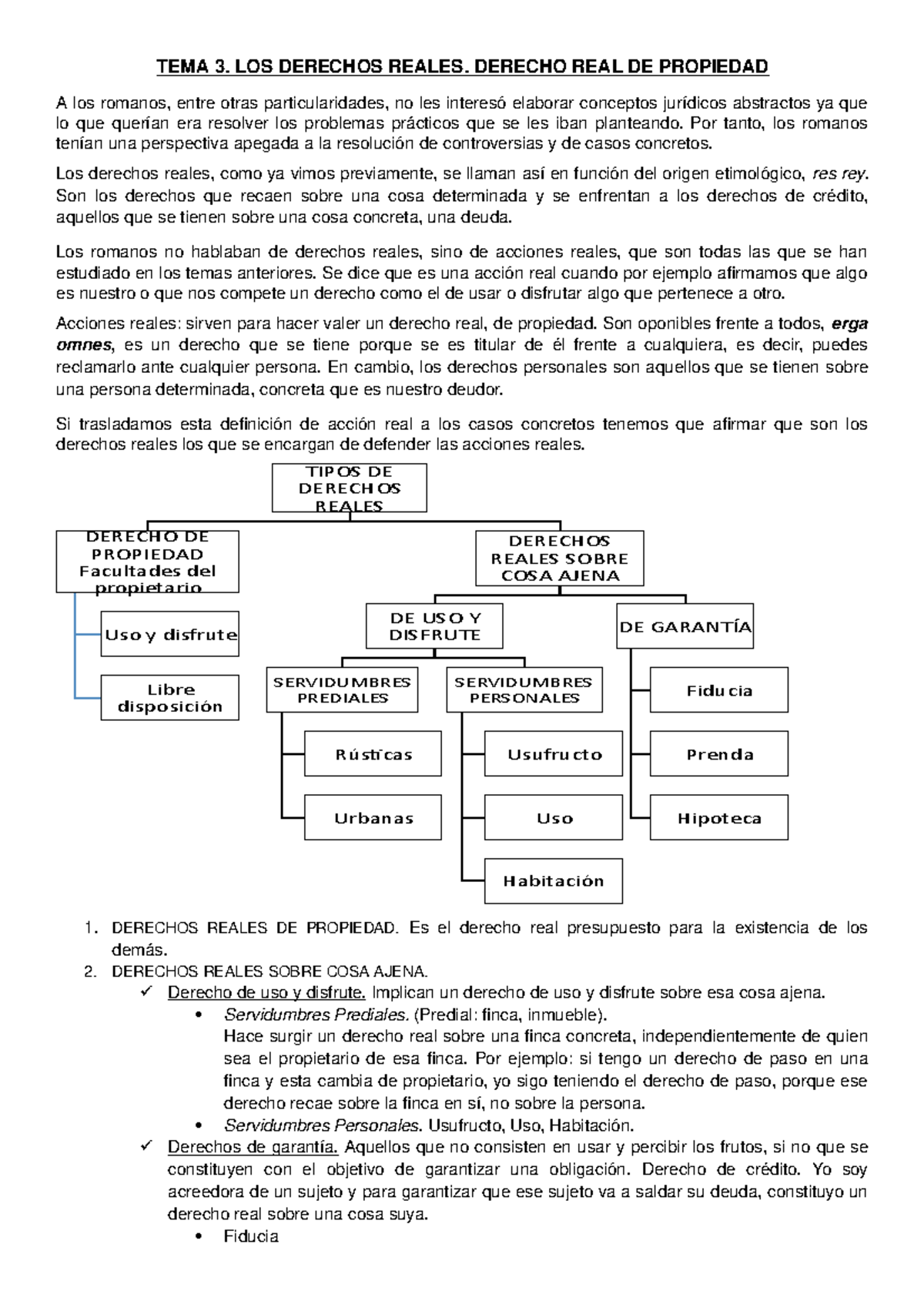 TEMA 3. LOS DERECHOS REALES. DERECHO REAL DE PROPIEDAD - TEMA 3. LOS ...