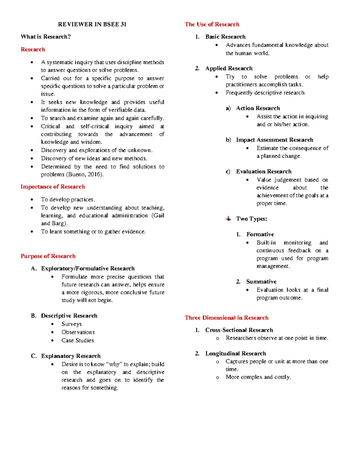 Reviewer IN BSEE 31 ( Lesson 1) - REVIEWER IN BSEE 31 What is Research ...