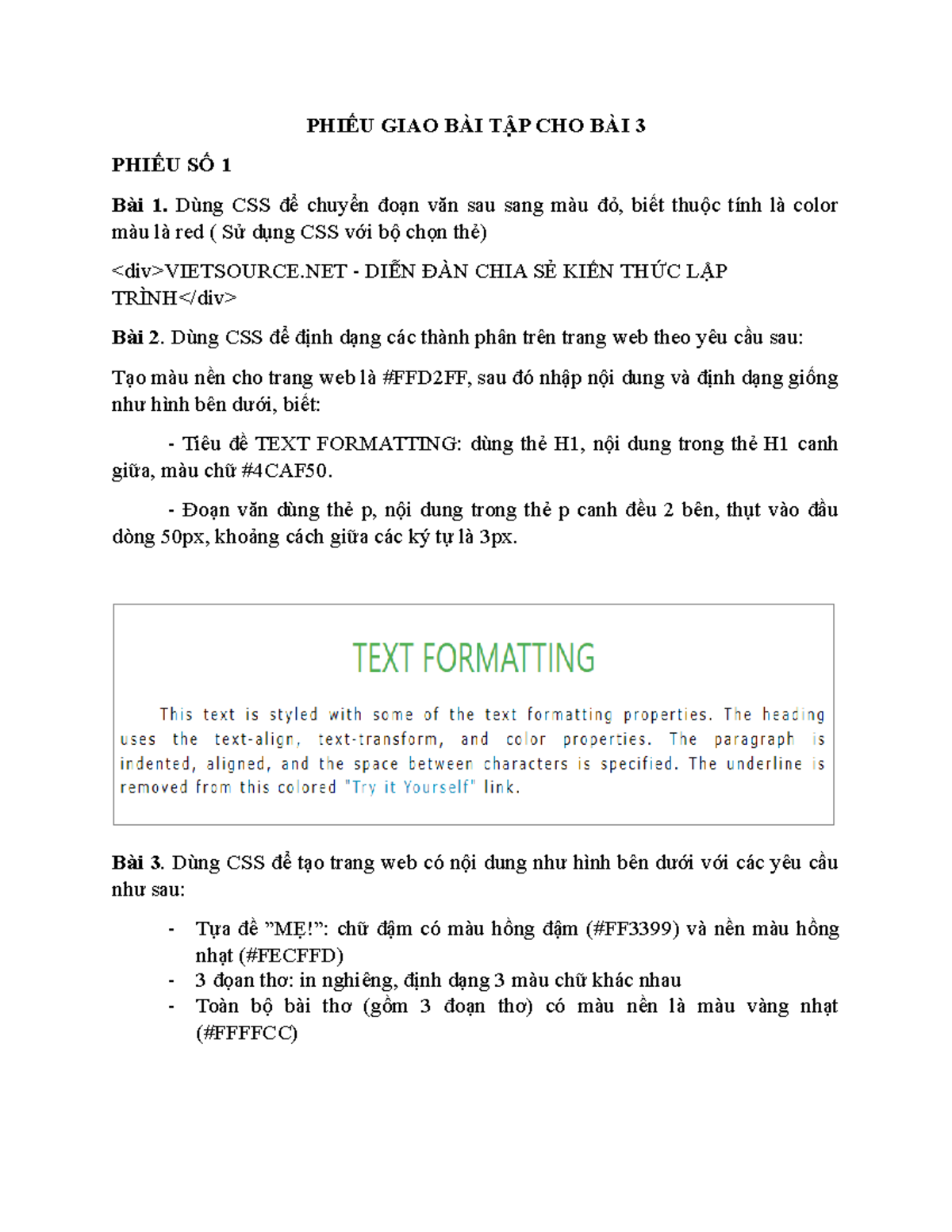 PHIẾU GIAO BÀI TẬP3 - jklkj - PHIẾU GIAO BÀI TẬP CHO BÀI 3 PHIẾU SỐ 1 ...