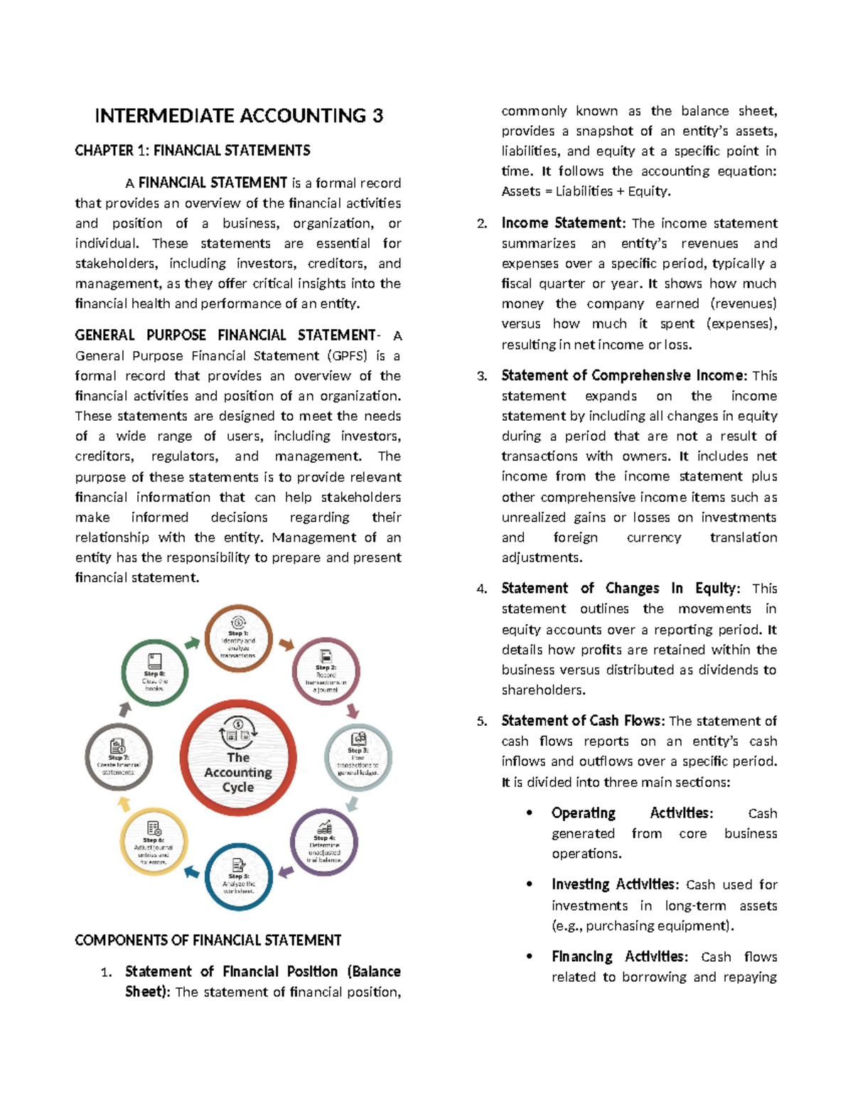 Personal Notes Intact 3 - INTERMEDIATE ACCOUNTING 3 CHAPTER 1 ...