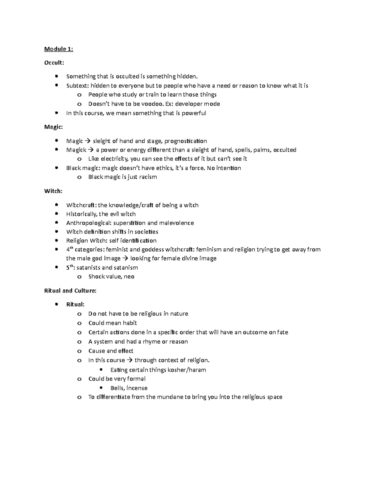 Module 1 asdasdd ssss - Module 1: Occult: Something that is occulted is ...
