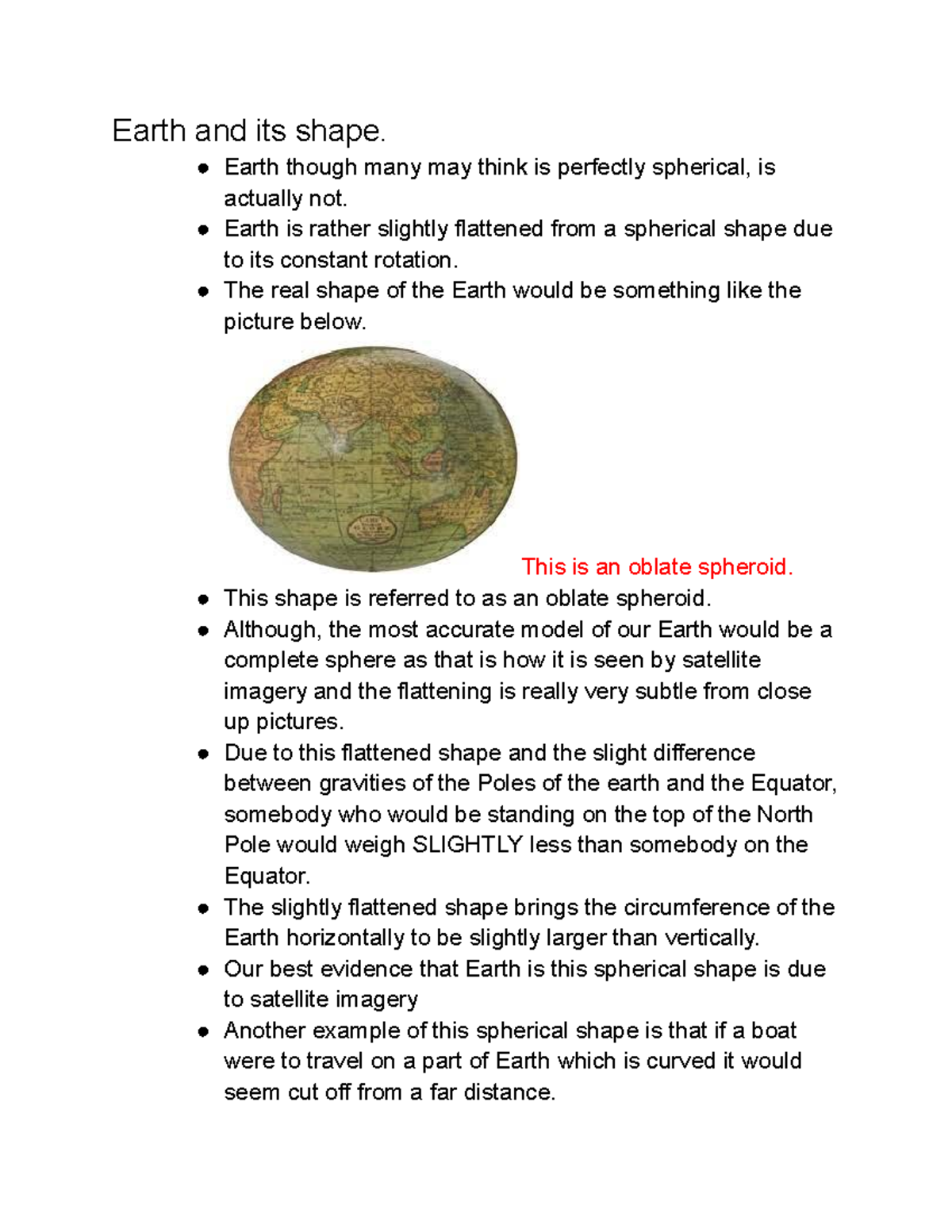 The shapes and spheres of our planet earth. - Earth and its shape ...