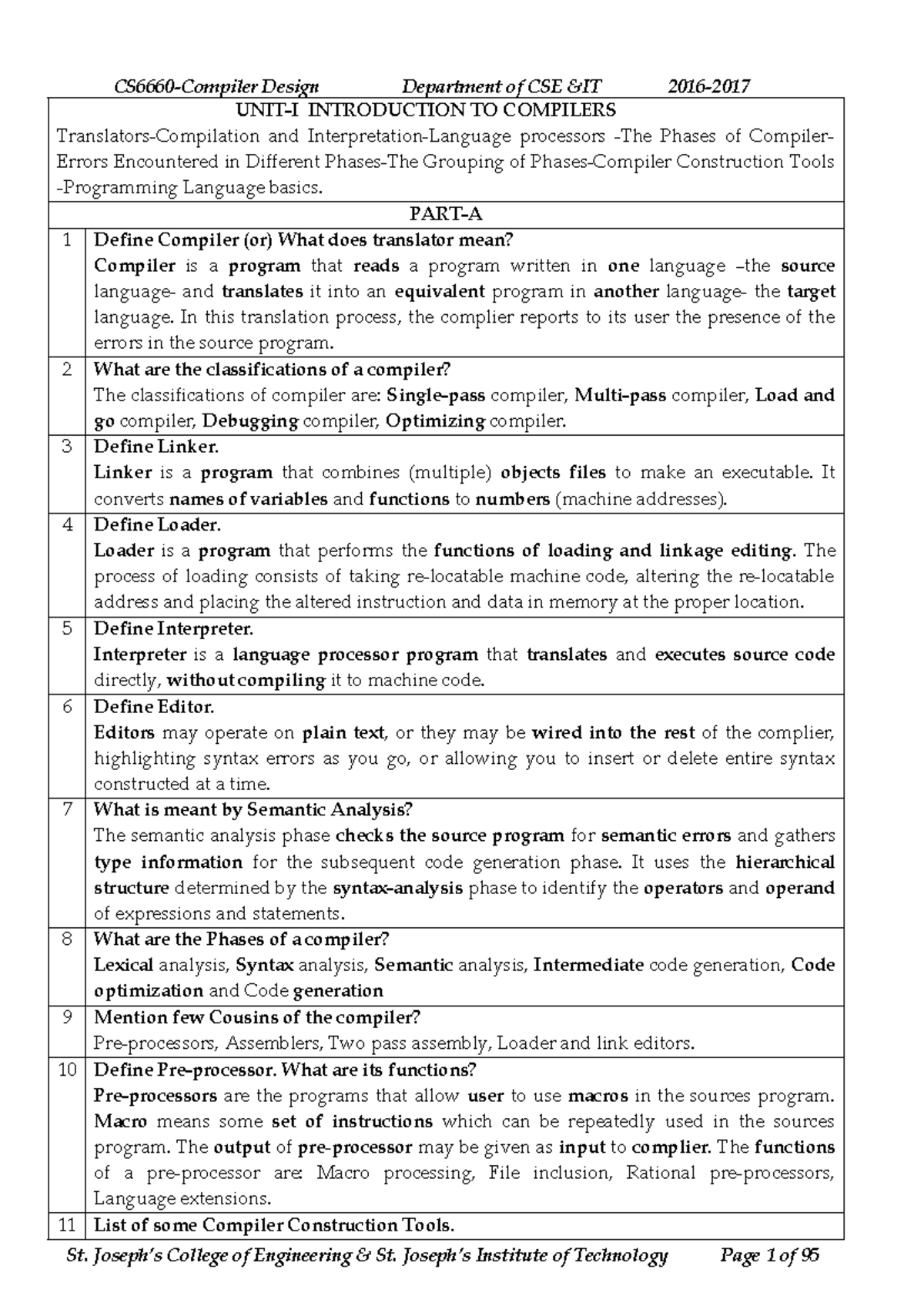 352778254-72077 - UNIT-I INTRODUCTION TO COMPILERS Translators ...
