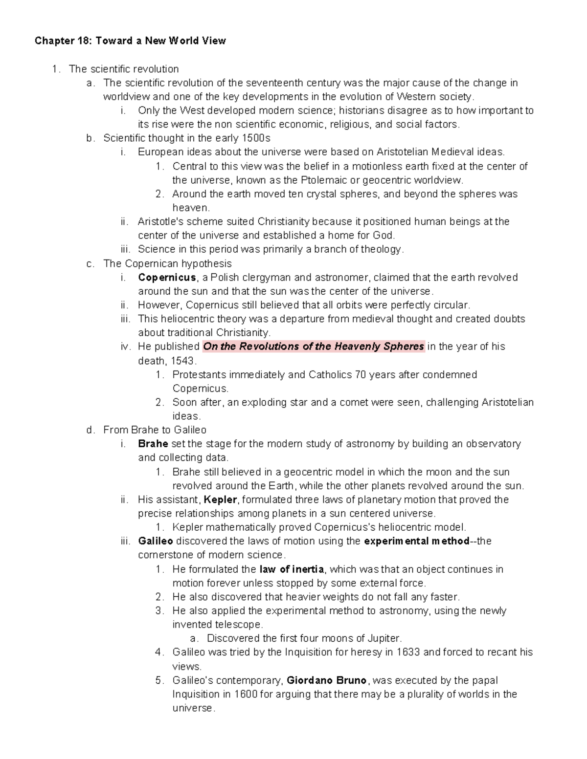 Chapter 18 toward a new world view - Chapter 18: Toward a New World ...