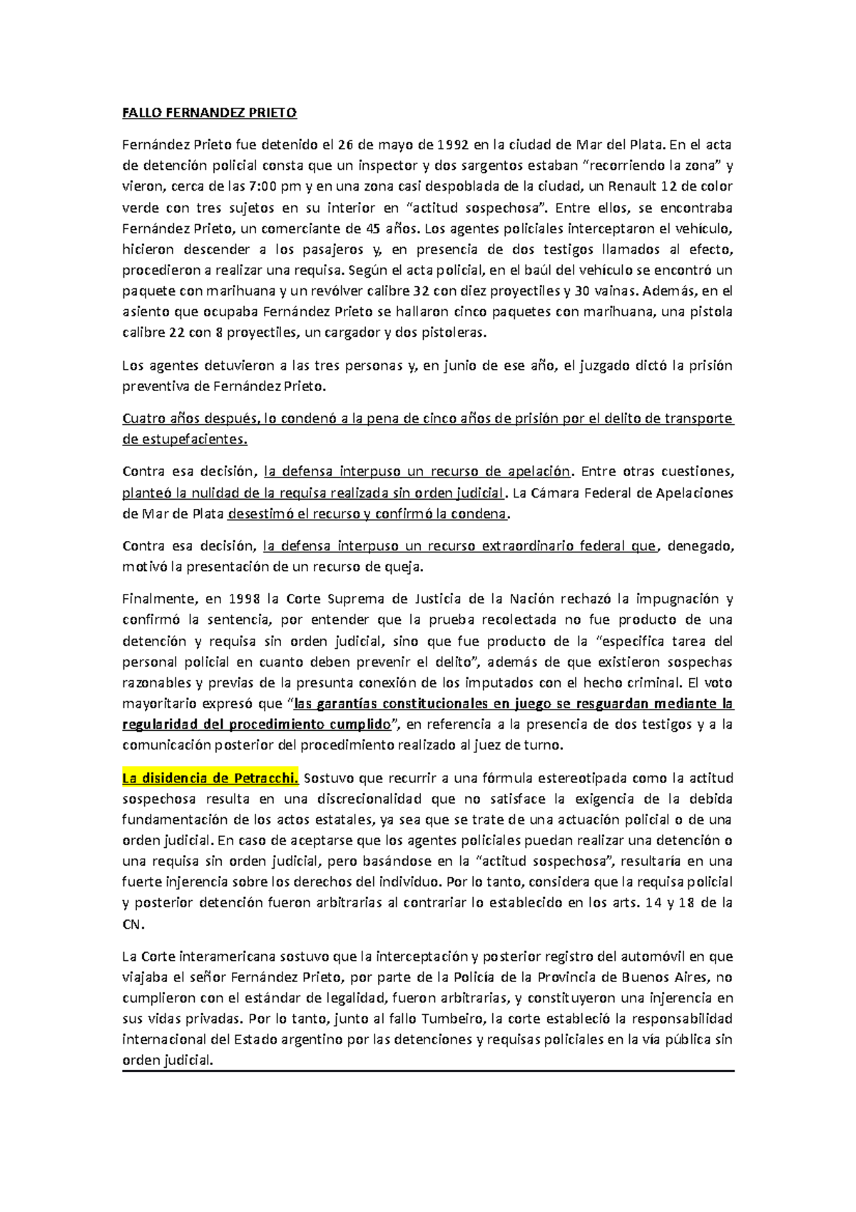 Fernandez Prieto - FALLO FERNANDEZ PRIETO Fernández Prieto fue detenido ...