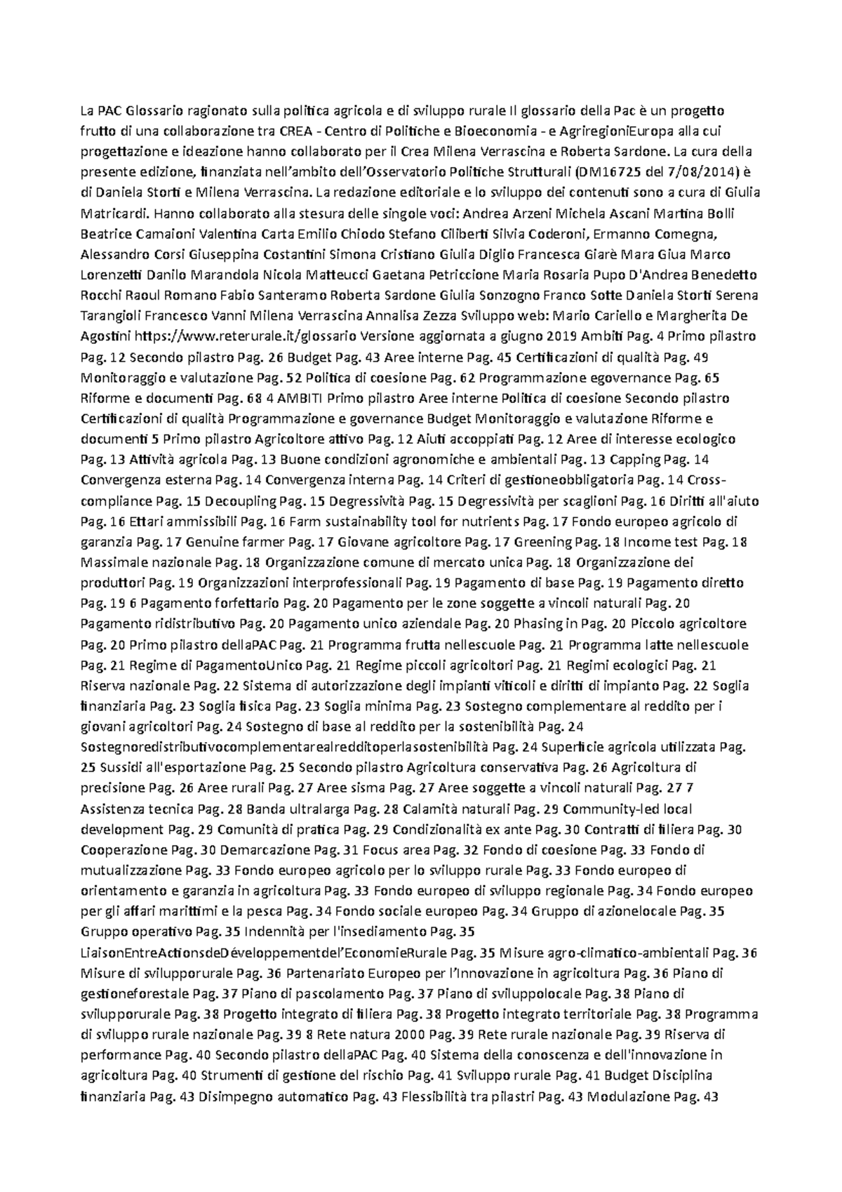 Pac 2021-2027 - appunti - La PAC Glossario ragionato sulla politica ...