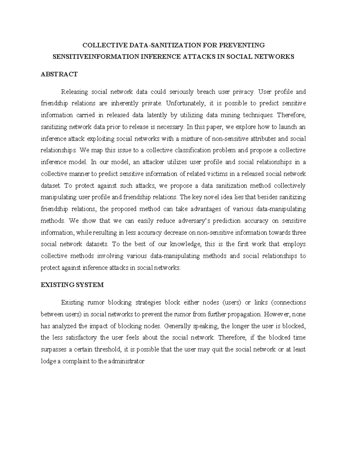 Collective Data-Sanitization for Preventing Sensitive Information Inference Attacks in ...