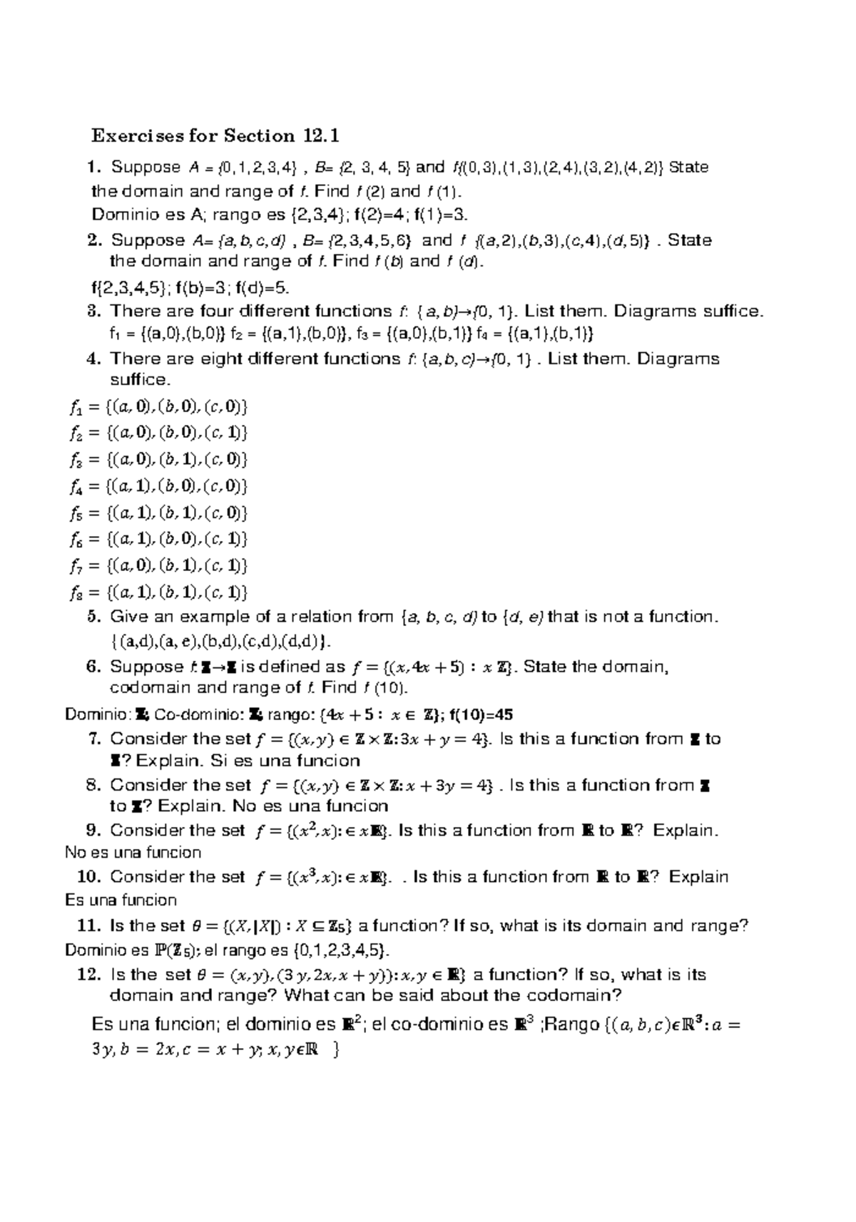 CHAPTER 12 BOOK OF PROOF - 1. Suppose A = {0, 1, 2, 3, 4} , B= {2, 3, 4 ...