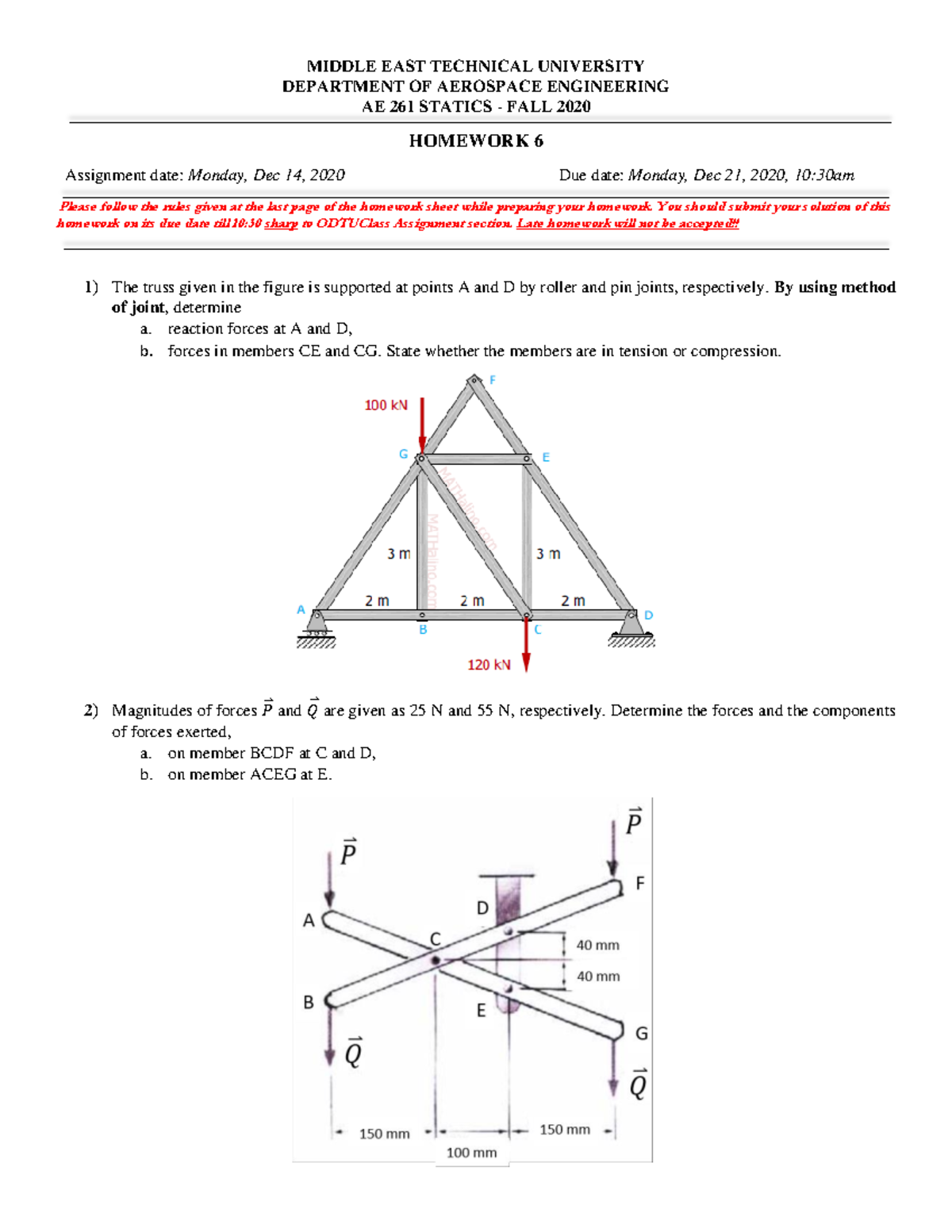 Homework 5 - MIDDLE EAST TECHNICAL UNIVERSITY DEPARTMENT OF AEROSPACE ...