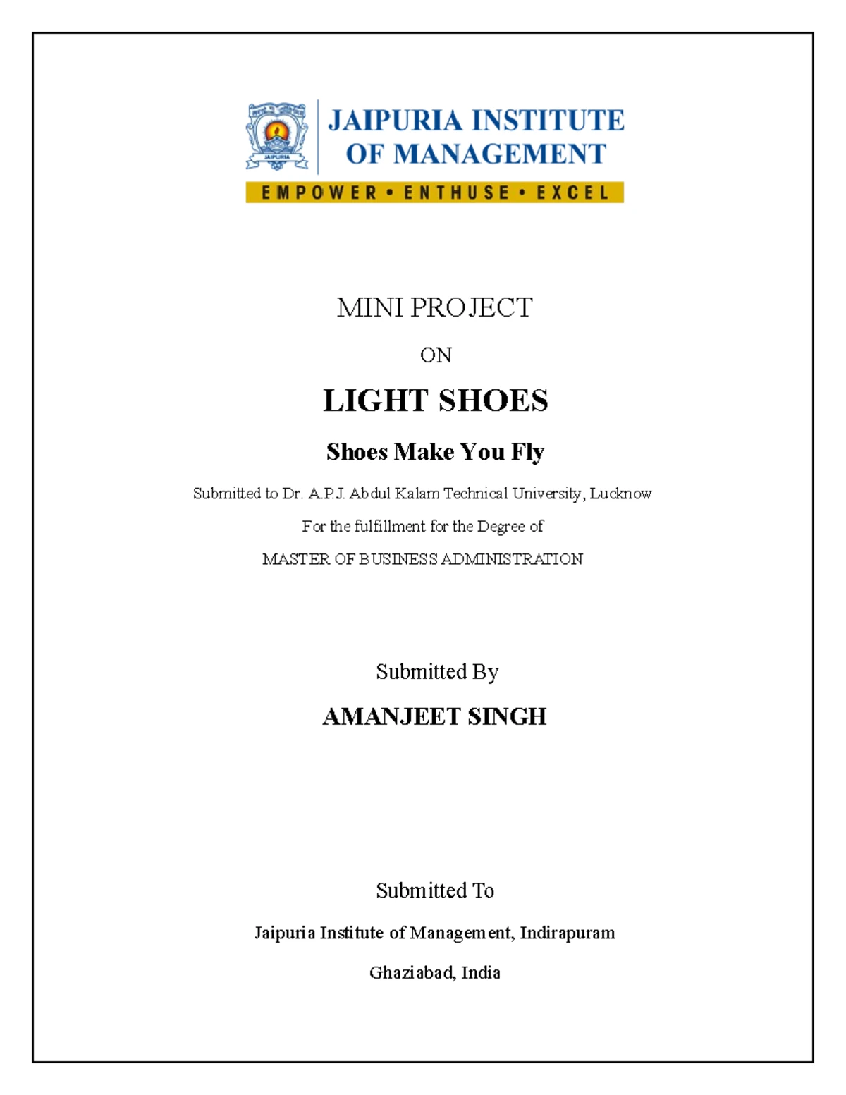 A MINI Project Report MBA 1st SEM - A MINI PROJECT REPORT ON CUSTOMER ...
